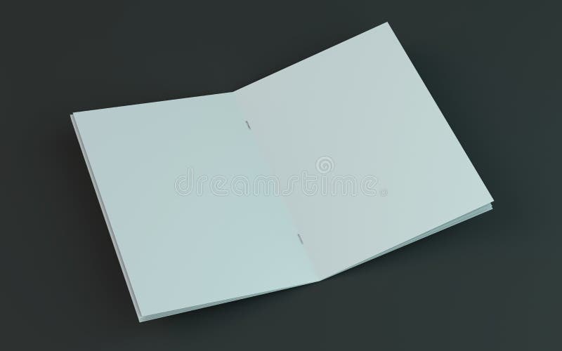 Folleto En Blanco Revista Maqueta Del Folleto Aislada En Fondo Oscuro