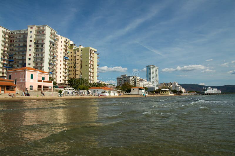 Follonica beach stock image. Image of sunny, establishment - 101395793