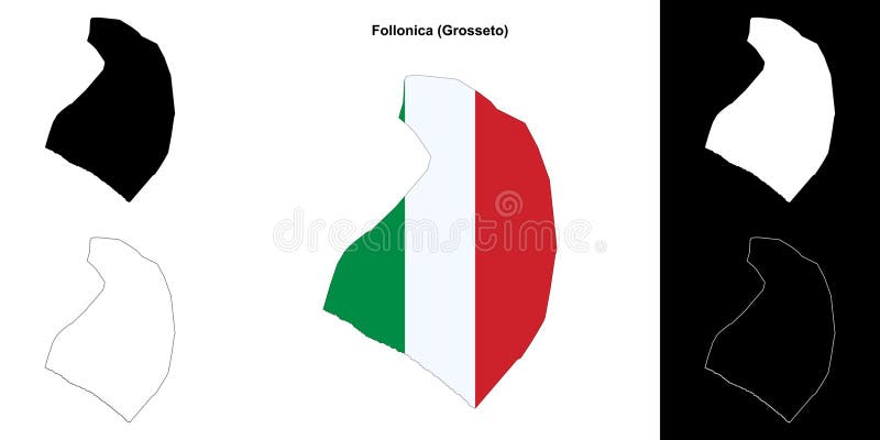 Follonica Outline Map Stock Illustrations – 19 Follonica Outline Map ...