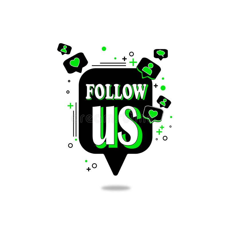 Follow Us. Social Media. Social Network Stock Vector - Illustration of ...