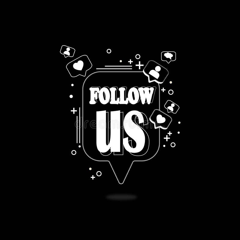 Follow Us. Social Media. Social Network Stock Vector - Illustration of ...