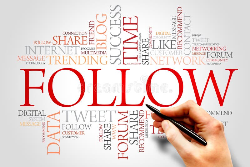 Follow stockbild. Bild von trainieren, empfehlen, geschäft - 59345563