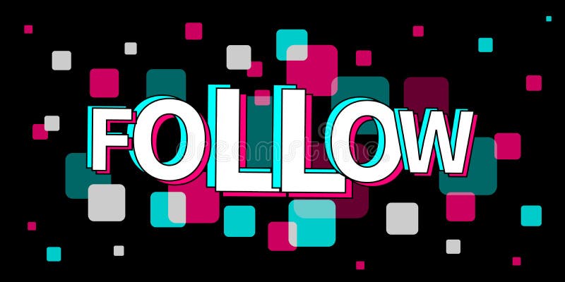Follow. Abstract Symbol in the Style of a Popular Social Network. Flat ...