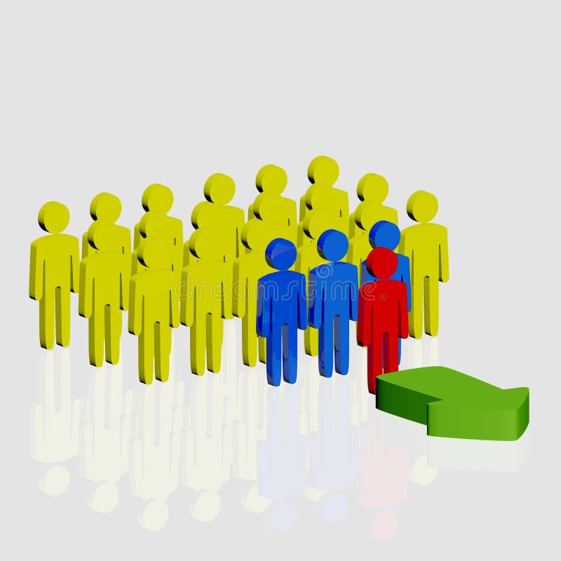 Follow along stock illustration. Illustration of group - 23753154