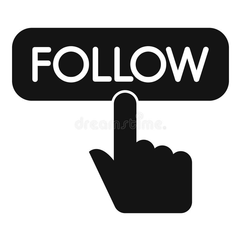 Follow Click Button Icon Simple Vector. New Popular Page Stock Vector ...