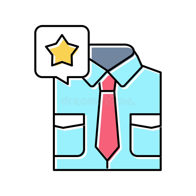 Follow the Dress Code Color Icon Vector Illustration Stock Vector ...