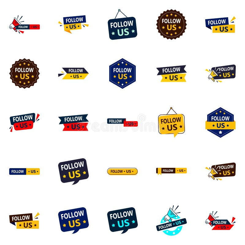 20 Follow-Generating Follow Us Graphic Elements for LinkedIn and ...