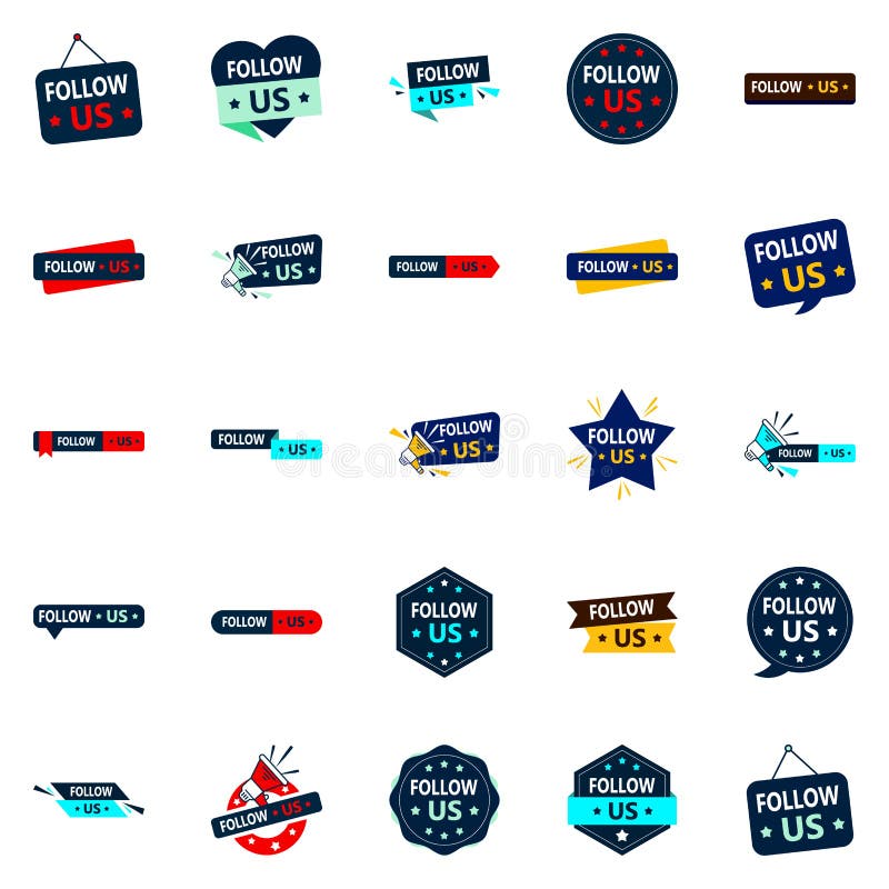 20 Follow-Generating Follow Us Graphic Elements for LinkedIn and ...