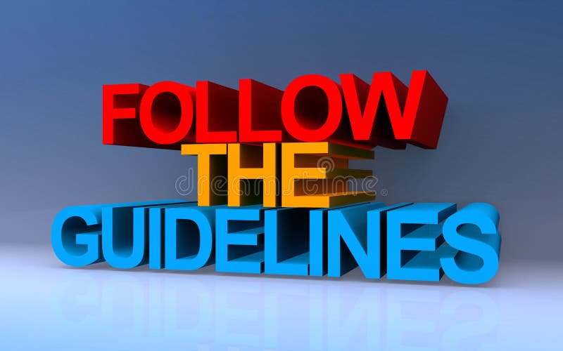 Follow the Guidelines on Blue Stock Illustration - Illustration of ...