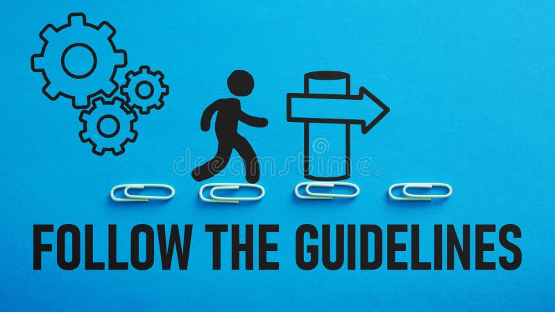 Follow the Guidelines is Shown Using the Text Stock Illustration ...