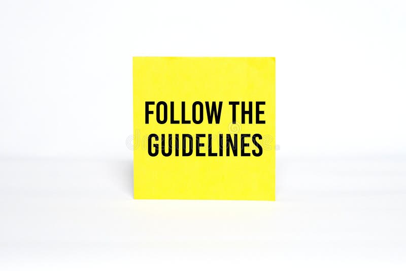 Follow the guidelines stock image. Image of plan, policy - 395365585