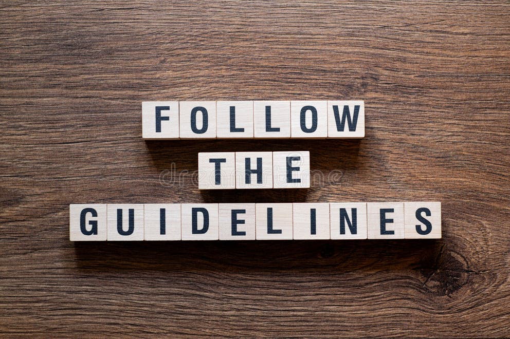 Follow the Guidelines - Word Concept on Building Blocks, Text Stock ...