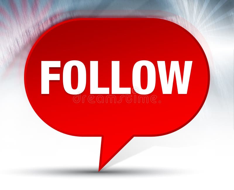Follow Us Red Banner Abstract Background Stock Illustration ...