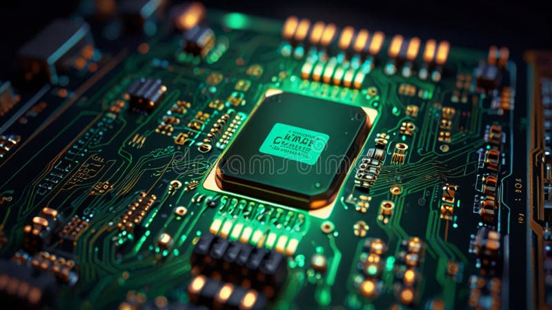 From Components To Circuits: the Journey of a PCB Stock Illustration ...