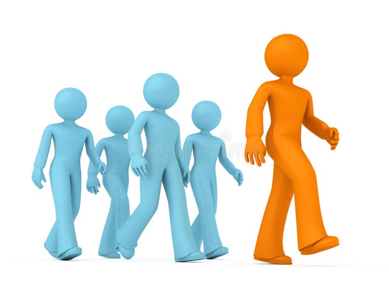 Follow the Leader. stock illustration. Illustration of male - 14139103