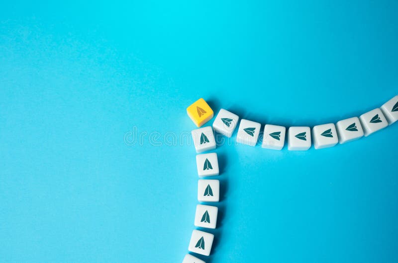 Follow the Leader. at the Head of the Wedge Stock Photo - Image of ...