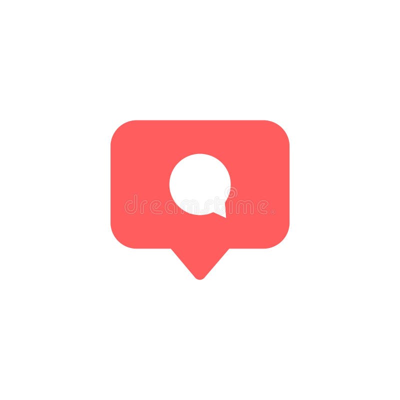 Follow Like Comment Social Media Icon. Notification Red Button. Vector ...