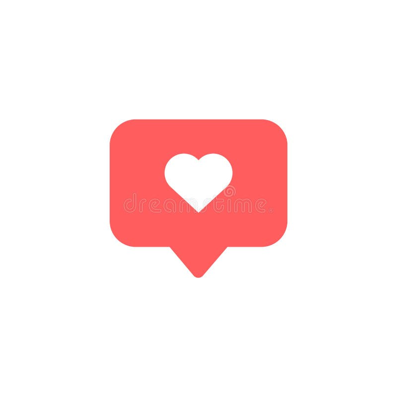 Follow Like Comment Social Media Icon. Notification Red Button Stock ...