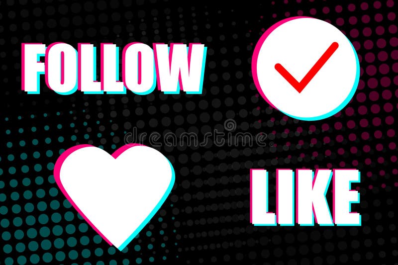 Follow. Like. Symbol in the Style of a Popular Social Network. Flat ...