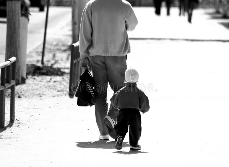 Follow the man stock image. Image of city, father, white - 103047
