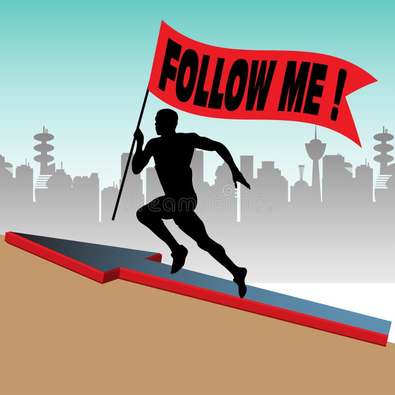 Bird with follow me sign editorial image. Illustration of networking ...
