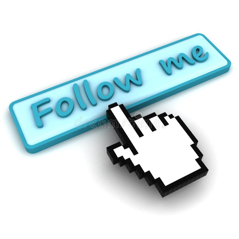 Follow me button stock vector. Illustration of design - 17606513