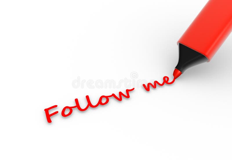 Follow me stock illustration. Illustration of interest - 44899100