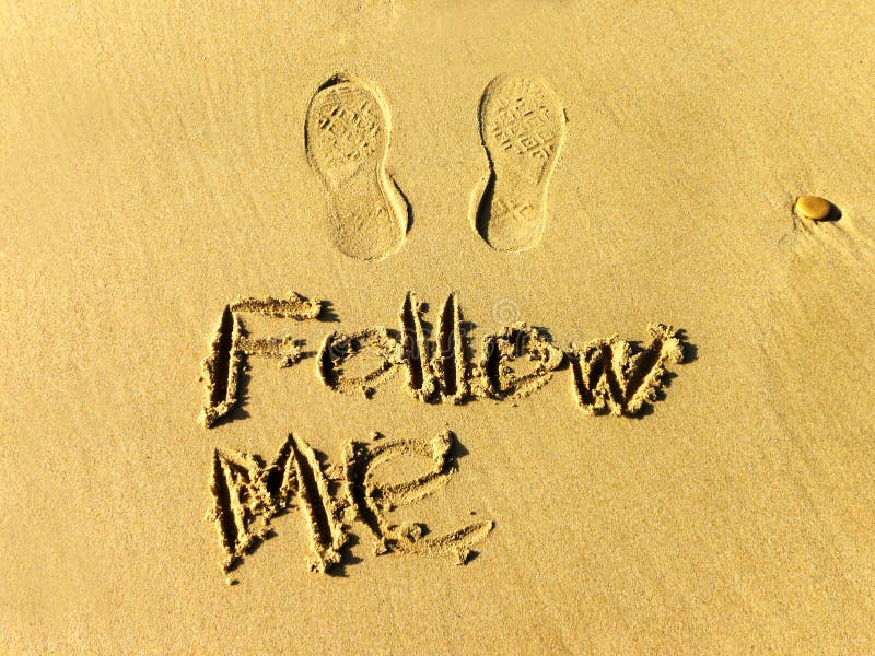 Follow Me footprints stock image. Image of follow, southern - 57031937