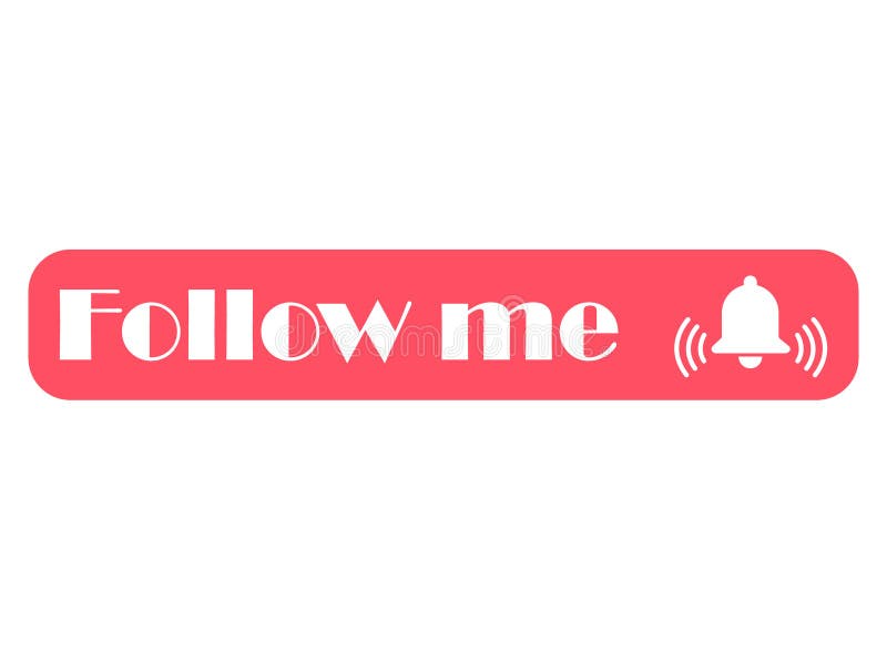 Follow Me Graphic Concept Symbol, Speech Button Web Label, Vector ...