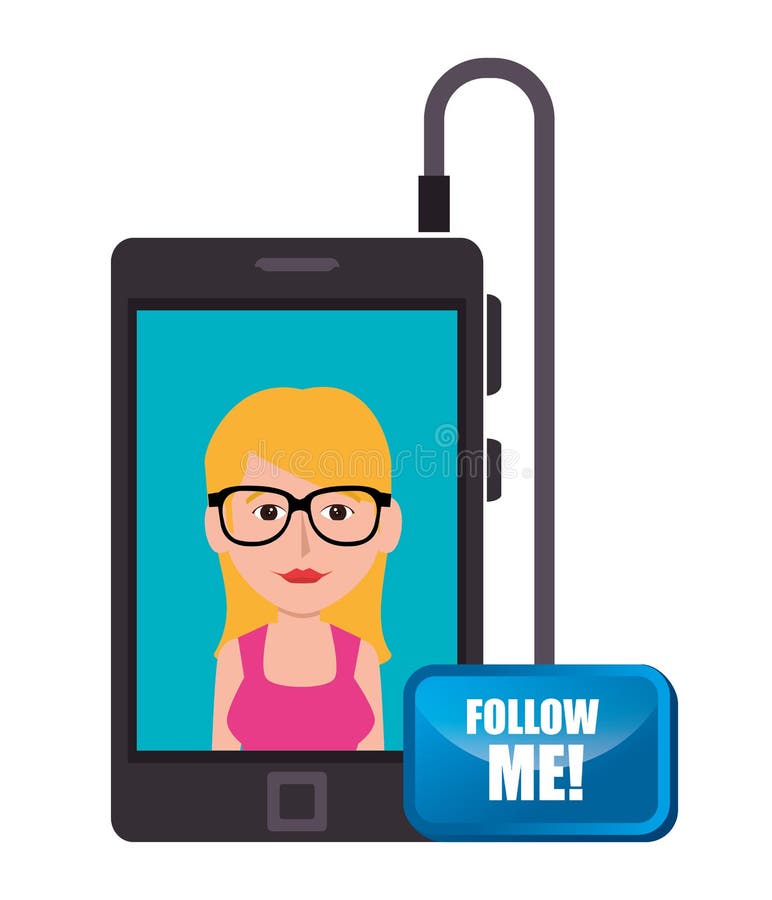Follow Me Social Trendy Design Stock Illustrations – 126 Follow Me ...