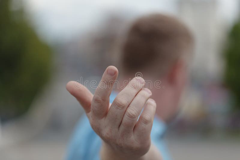 Follow Me. Young Happy Guy Pulls the Hand Stock Image - Image of modern ...