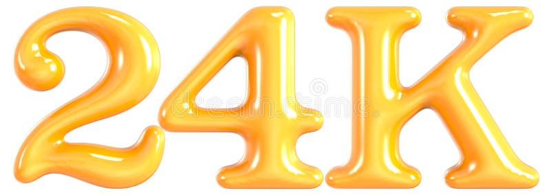 Follow Number 24K Yellow with White Background Stock Illustration ...