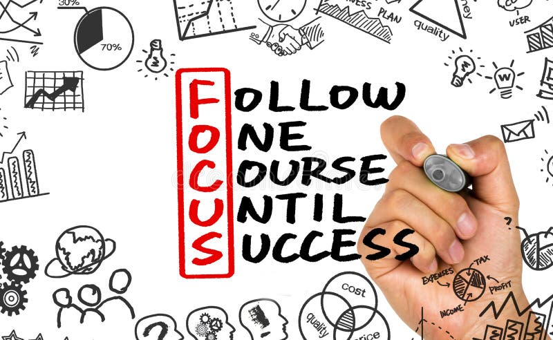 Follow One Course until Success Stock Photo - Image of achievement ...