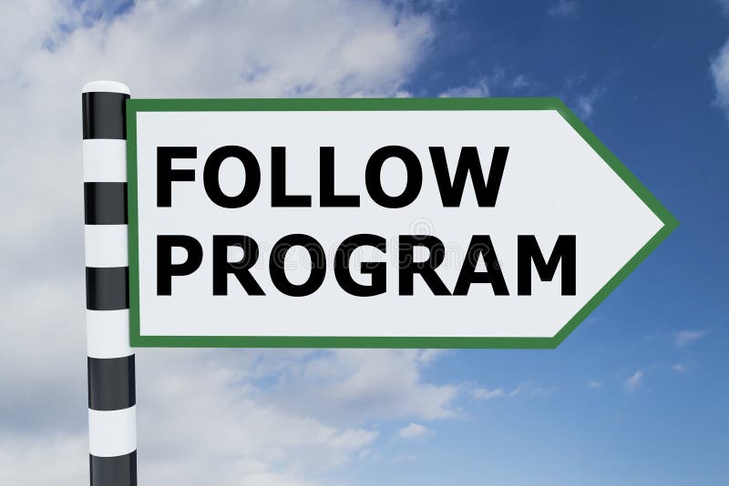 Follow Program concept stock illustration. Illustration of business ...