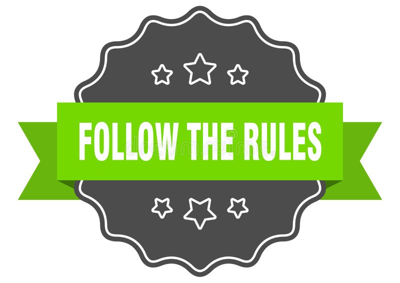Follow the Rules Square Sticker Stock Vector - Illustration of rules ...
