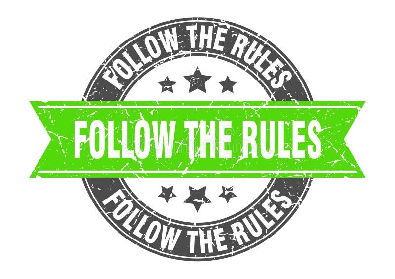 Follow the Rules Square Sticker Stock Vector - Illustration of rules ...