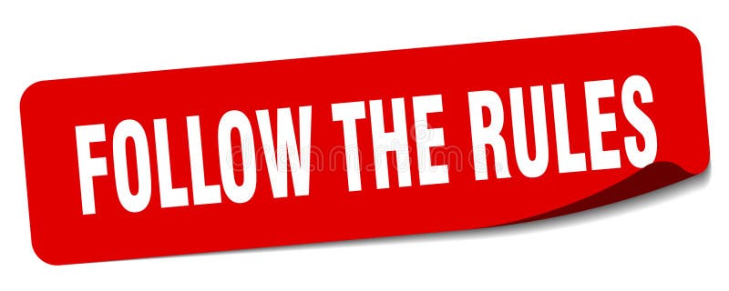 Follow the Rules Sticker. Follow the Rules Label Stock Vector ...