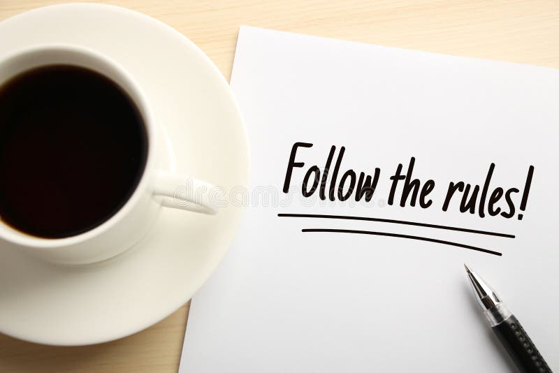 Follow the Rules stock image. Image of manager, craft - 69916781