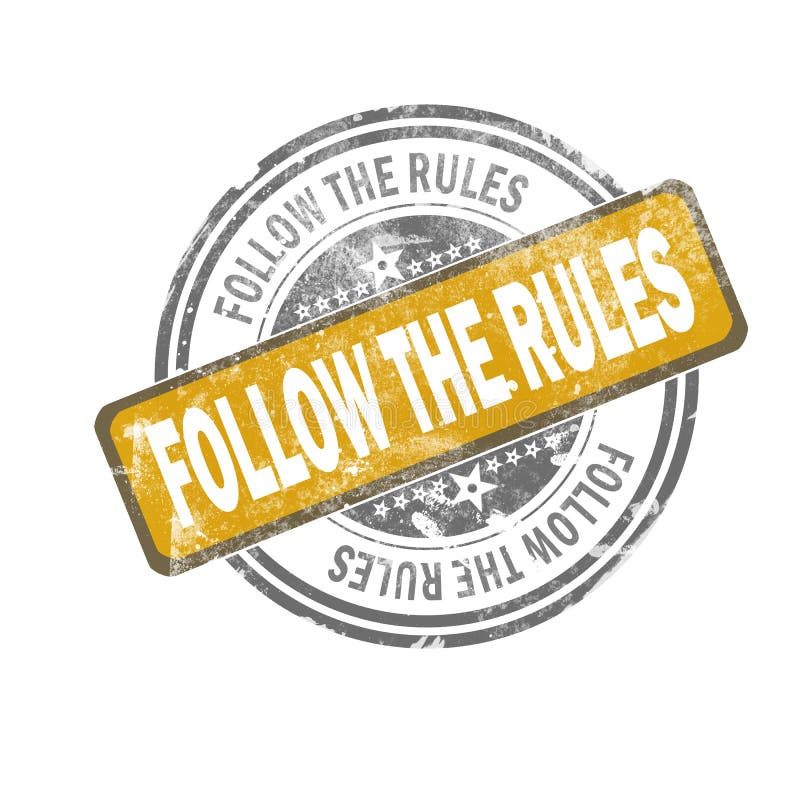 Follow the rules sticker. stock vector. Illustration of peeler - 197148653