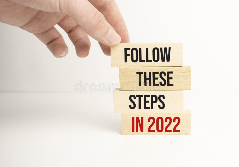 Follow these Steps Text on White Paper on the Wood Table Stock Image ...