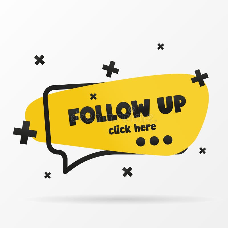 FOLLOW UP BANNER ART PICTURE VECTOR ILLUSTRATION Stock Vector ...