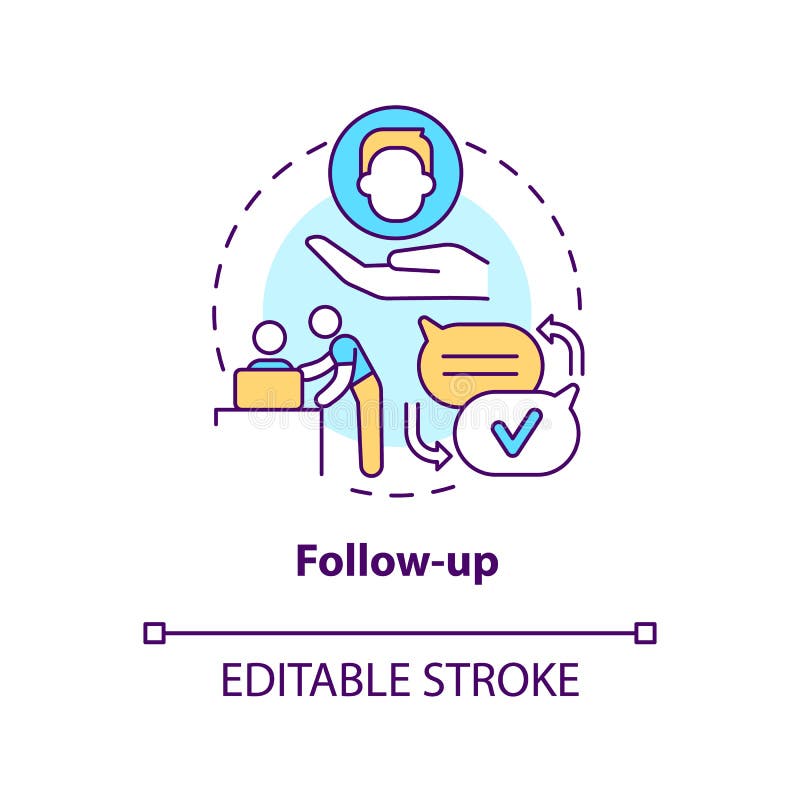 Follow up concept icon stock vector. Illustration of control - 252646630