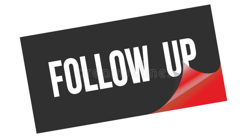 FOLLOW UP Text on Black Red Sticker Stamp Stock Illustration ...