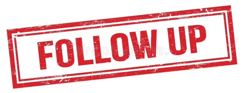 FOLLOW UP Text on Red Grungy Vintage Stamp Stock Illustration ...