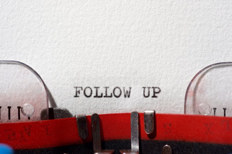 Follow up text stock image. Image of typewriter, finish - 271892245