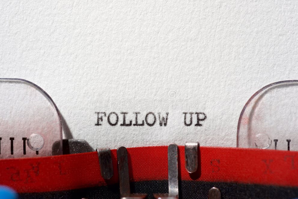 Follow up text stock image. Image of typewriter, finish - 271892245