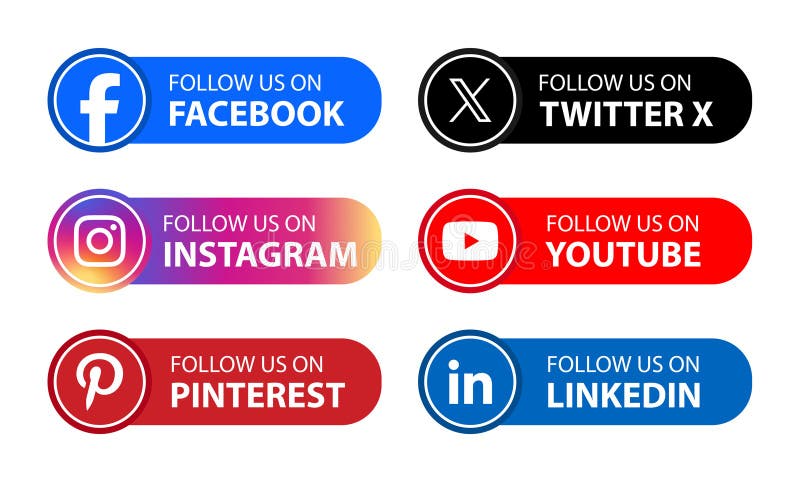 Follow Us on Facebook Twitter Instagram You Tube Social Media Icons ...