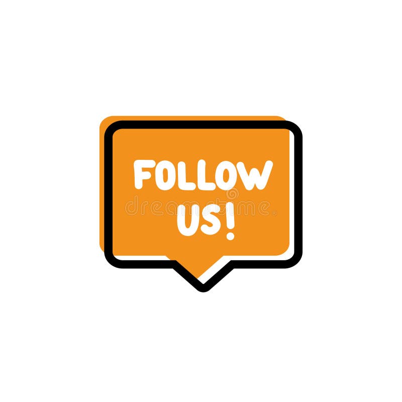 Follow Us!. Badge, Icon, Logo Vector Design Illustration on White ...