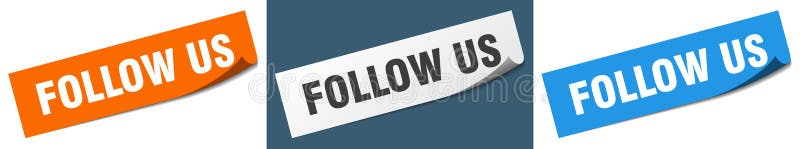 Follow Us Banner. Follow Us Speech Bubble Label Set. Stock Vector ...