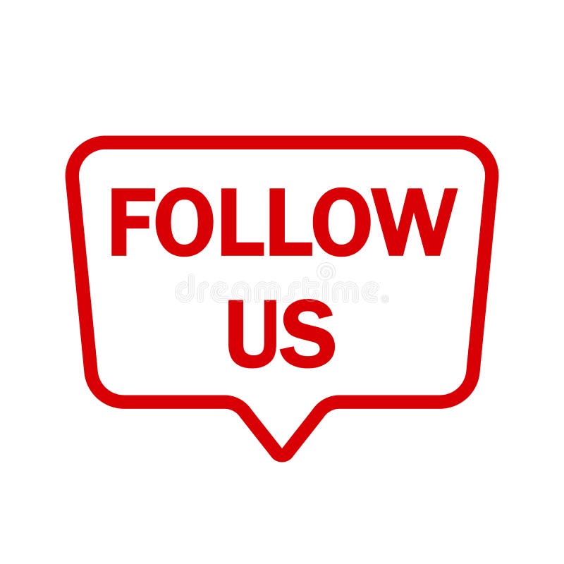 Follow Us Button Icon â€“ Vector Stock Vector - Illustration of follow ...